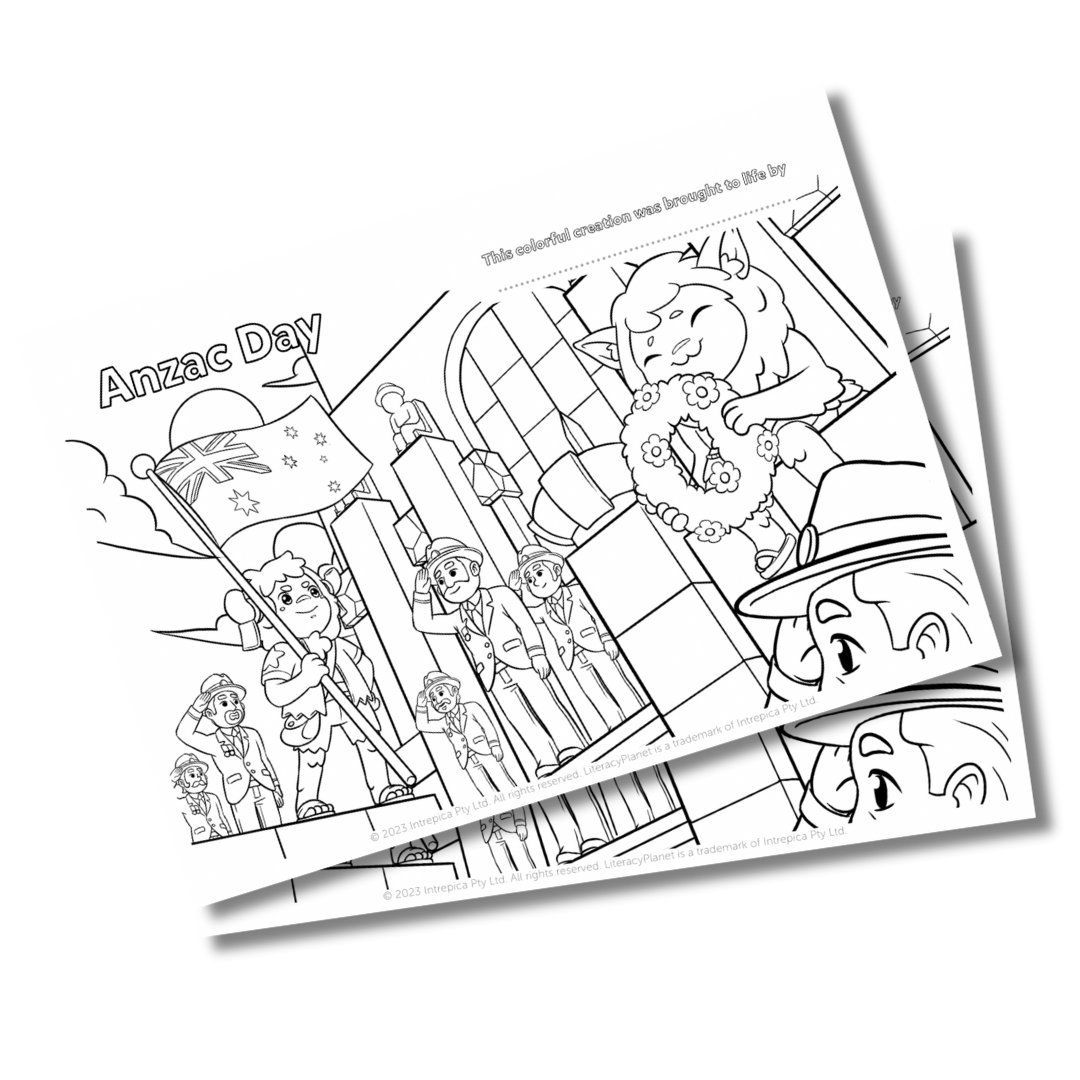 Anzac Day Colouring Sheets | LiteracyPlanet
